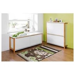 Schuhkipper Andas, braun (wei&szlig;, eiche), B:120cm H:48cm T:37cm, Sideboards, im Skandinavischen Design, FSC-zertifiziert