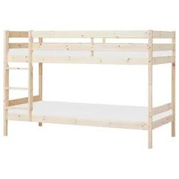 Etagenbett Hoppekids "ECO Comfort Kinderbett 90x200 oder 70x160 aus Massivholz in 4 Farben", beige (natur), B:101cm H:140cm L:206cm, Etagenbetten, Etagenbett, T&Uuml;V, FSC und Nordisches Umweltzeichen &ndash; wahlweise mit Matratzen