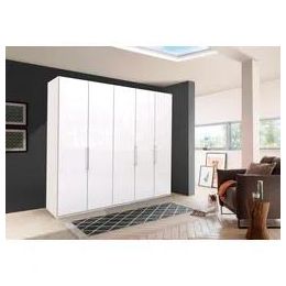 Faltt&uuml;renschrank Wiemann "Loft", wei&szlig; (wei&szlig;, wei&szlig;), B:250cm H:216cm T:58cm, Schr&auml;nke, Glasfront