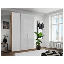 Faltt&uuml;renschrank Wiemann "Monaco", braun (bianco, eiche, nachbildung, glas wei&szlig;), B:148,4cm H:216cm T:58cm, Floatglas, Holzwerkstoff, Schr&auml;nke, mit Glasfront sowie hochwertigen Beschl&auml;gen