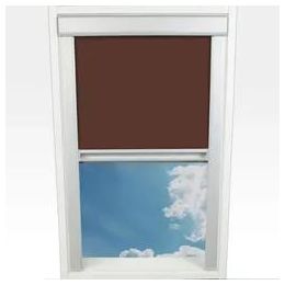Dachfensterrollo Liedeco "Verdunkelung" Gr. 6, braun, B:61,3cm H:116cm, Polyester, Rollos