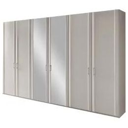 Kleiderschrank Wiemann "Bern", wei&szlig; (wei&szlig;, kristallspiegel), B:295,2cm H:216cm T:58cm, Glas, Holzwerkstoff, Schr&auml;nke, Kleiderschrank, hochwertige Beschl&auml;ge inkl. T&uuml;rd&auml;mpfung