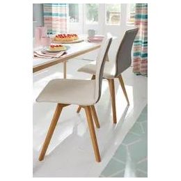Guido Maria Kretschmer Home & Living Esszimmerstuhl "Dalea", bunt (schlamm, beige, eichefarben), B:45cm H:91cm T:55cm, Kunstleder;weicher Webstoff mit feiner Struktur aus 100% Polyester, GUIDO MARIA KRETSCHMER HOME & LIVING, St&uuml;hle, Esszimmerstuhl, im 2er, 4er oder 6er-Set, K&uuml;chenstuhl