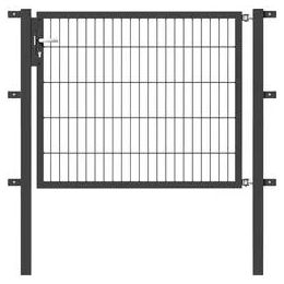 GAH Alberts Zauneinzelt&uuml;r ALBERTS "Flexo", grau (anthrazit), B:125cm H:100cm, Stahl, Tore, 125 cm Breite, in versch. H&ouml;hen