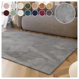 Hochflor-Teppich Esprit "Alice ESP-4377, Kunstfell" Gr. 1, grau, B:70cm H:25mm L:140cm, Kunstfaser, Teppiche, Kaninchenfell-Haptik, besonders weich und dicht, f&uuml;r alle R&auml;ume