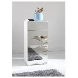 Schubkastenkommode wimex "Easy", wei&szlig; (wei&szlig;, spiegel), B:49cm H:102cm T:41cm, Sideboards, mit Glas- oder Spiegelfront