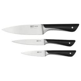 Messer-Set Tefal "K267S3 Jamie Oliver", grau (schwarz, edelstahlfarben), Edelstahl, Kochmesser-Sets, hohe Leistung, unverwechselbares Design, widerstandsf&auml;hig/langlebig