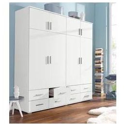 Kleiderschrank Rauch "Schrank Dreht&uuml;renschrank Ankleide Garderobe Schlafzimmerschrank KEMI", wei&szlig;, B:180cm H:194cm T:53cm, Holzwerkstoff, Schr&auml;nke, Kleiderschrank, mit Schrankaufsatz und Schubladen, extra viel Stauraum MADE IN GERMANY