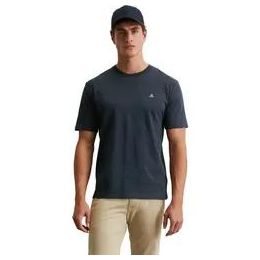 Marc O'Polo T-Shirt MARC O'POLO, Herren, Gr. XXXL (58), blau (schwarz night), Jersey, Obermaterial: 100% Baumwolle, Basic, Rundhals, Shirts T-Shirt, Logo-T-Shirt aus Bio-Baumwolle, Topseller