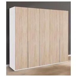Kleiderschrank wimex "New York", wei&szlig; (wei&szlig;, front struktureichefarben hell), B:225cm H:208cm T:58cm, Schr&auml;nke, Kleiderschrank, in vielen Breiten, 208 oder 236cm hoch