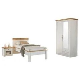 Schlafzimmer-Set OTTO HOME "Westminster", wei&szlig;, B/H: 90cm x 200cm, Schlafzimmerm&ouml;bel-Sets, beinhaltet 1 Bett, Kleiderschrank 2-t&uuml;rig und 1 Nachtkommode