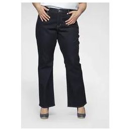 Levi's Bootcut-Jeans LEVI'S PLUS "315", Damen, Gr. 16 (48), L&auml;nge 30, blau (rinsed), Denim/Jeans, Obermaterial: 80% Baumwolle, 19% Polyester, 1% Elasthan, bootcut fit lang, Jeans, Shaping