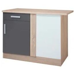 Eckunterschrank KOCHSTATION "KS-Toronto, Breite 110 cm", grau (anthrazit, eiche sonoma), B:110cm H:85cm T:60cm, Holzwerkstoff, Schr&auml;nke, Eckunterschrank