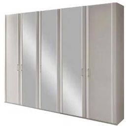 Kleiderschrank Wiemann "Bern", wei&szlig; (wei&szlig;, kristallspiegel), B:246,3cm H:216cm T:58cm, Glas, Holzwerkstoff, Schr&auml;nke, Kleiderschrank, hochwertige Beschl&auml;ge inkl. T&uuml;rd&auml;mpfung