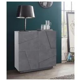 Sideboard Home Affaire "PING", grau (zement), B:81cm H:86cm T:44cm, Sideboards, Sideboard, Breite 80 cm
