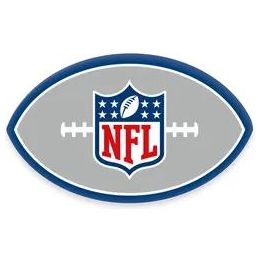 Dekokissen "NFL", grau (grau, blau, bedruckt), B:22cm H:3cm L:33cm, Polyester, Dekokissen_Sitzkissen_Kissenh&uuml;llen, hochfarbig bedruckt