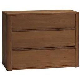 Schubkastenkommode Hasena "Aida", braun (eiche cognac), B:105cm H:75cm T:40cm, Sideboards, aus Massivholz, Topseller