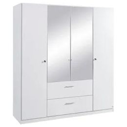 Dreht&uuml;renschrank Rauch "Kleiderschrank Schrank Garderobe Schlafzimmer B&uuml;roschrank BUCHHOLZ", wei&szlig;, B:180cm H:197cm T:54cm, Holzwerkstoff, Schr&auml;nke, Dreht&uuml;renschrank, Schubladen mit viel Stauraum mit abschlie&szlig;baren T&uuml;ren MADE IN GERMANY