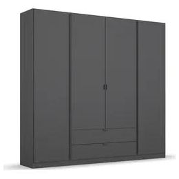 Dreht&uuml;renschrank Rauch "StyleUp", grau (graumetallic), B:181cm H:197cm T:54cm, Holzwerkstoff, Schr&auml;nke, Dreht&uuml;renschrank, Typ Monochrome mit eleganten, langen Griffstangen in Schrankfarbe