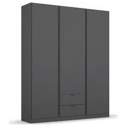 Dreht&uuml;renschrank Rauch "StyleUp", grau (graumetallic), B:136cm H:197cm T:54cm, Holzwerkstoff, Schr&auml;nke, Dreht&uuml;renschrank, Typ Monochrome mit eleganten, langen Griffstangen in Schrankfarbe