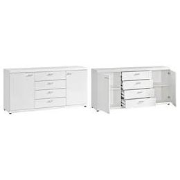 Kommode Procontour "Sun BESTSELLER", wei&szlig;, B:150cm H:74cm T:35cm, Sideboards, Kommode, H&ouml;he 74 cm, variabel verstellbaren Einlegeb&ouml;den