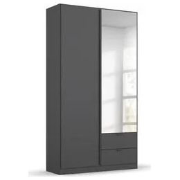 Dreht&uuml;renschrank Rauch "StyleUp", grau (graumetallic), B:91cm H:197cm T:54cm, Holzwerkstoff, Schr&auml;nke, Dreht&uuml;renschrank, Typ Monochrome mit eleganten, langen Griffstangen in Schrankfarbe