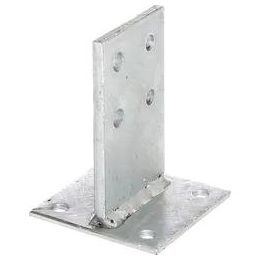 GAH Alberts Pfostentr&auml;ger ALBERTS, grau (feuerverzinkt), B:10cm T:10cm, Stahl, Bodenanker, feuerverzinkt, Steggr&ouml;&szlig;e 130 x 80 mm
