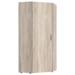 Eckschrank wimex "M&uuml;nster Eckl&ouml;sung", braun (eiche s&auml;gerau nachbildung), B:80cm H:185cm T:80cm, Holzwerkstoff, Schr&auml;nke, Eckschrank, Mehrzweckschrank mit 5 Einlegeb&ouml;den