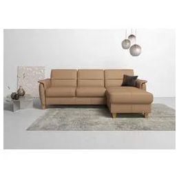 Ecksofa Home Affaire "Palmera L-Form, B: 244 cm - OTTO. Verl&auml;ssliche Qualit&auml;t.", braun (cappuccino), B:244cm H:89cm T:163cm, Luxus-Microfaser (100% Polyester);Struktur (100% Polyester);Luxus-Microfaser in Lederoptik (100% Polyester), Sofas, Ecksofa, optional Bettfunktion & Bettkasten, Federkern
