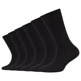 Socken Camano "ca-soft", Damen, Gr. 31-34, schwarz, Baumwolle, Elasthan, Polyamid, unifarben, normal, Socken Socken, mit Komfortbund und gepolsterten Zehen-/Fersenbereich
