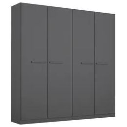 Dreht&uuml;renschrank Rauch "Kleiderschrank Schrank Garderobe Garderobenschrank Stauraumwunder MODI", grau (graumetallic), B:181cm H:210cm T:54cm, Holzwerkstoff, Schr&auml;nke, Dreht&uuml;renschrank, optional mit Spiegel MADE IN GERMANY