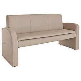 Hockerbank exxpo - SOFA FASHION "Cortado, 3-Sitzer K&uuml;chensofa mit hohem Sitzkomfort", beige (beige 4000), B:182cm H:89cm T:67cm, Strukturstoff (88%Polyester, 12% Nylon) mit Absatz Luxuskunstleder;Luxus-Microfaser (Zusammensetzung: 10% Baumwolle, 90% Polyester), Hocker, Polsterbank, hohe Bodenfreiheit, sch&ouml;ne Detailverarbeitung