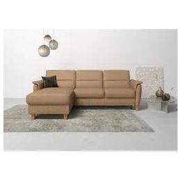 Ecksofa Home Affaire "Palmera L-Form, B: 244 cm - OTTO. Verl&auml;ssliche Qualit&auml;t.", braun (cappuccino), B:244cm H:89cm T:163cm, Luxus-Microfaser (100% Polyester);Struktur (100% Polyester);Luxus-Microfaser in Lederoptik (100% Polyester), Sofas, Ecksofa, optional Bettfunktion & Bettkasten, Federkern