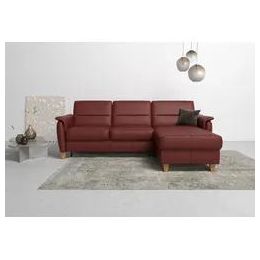 Ecksofa Home Affaire "Palmera L-Form, B: 244 cm - OTTO. Verl&auml;ssliche Qualit&auml;t.", rot (merlot), B:244cm H:89cm T:163cm, Luxus-Microfaser (100% Polyester);Struktur (100% Polyester);Luxus-Microfaser in Lederoptik (100% Polyester), Sofas, Ecksofa, optional Bettfunktion & Bettkasten, Federkern