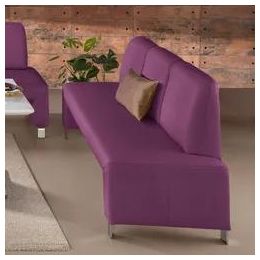 Polsterbank exxpo - SOFA FASHION "Intenso, Sitzbank, Breite 182 cm, wahlweise in Leder oder Textil", pink (fuchsia), B:182cm H:91cm T:67cm, NaturLeder;Strukturstoff (Zusammensetzung: Polyester 100%);Luxus-Microfaser (Zusammensetzung: Aufgeflockte 100% Polyester Schicht mit Pr&auml;gung);Cord (Zusammensetzung: Polyester 100%), Sitzb&auml;nke, Polsterbank, hohe Bodenfreiheit, frei im Raum stellbar, hoher Sitz