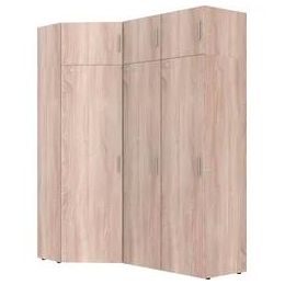 Schranksystem wimex "M&uuml;nster", braun (eiche s&auml;gerau nachbildung), H:225cm T:54cm, Holzwerkstoff, Schr&auml;nke, Schranksystem, Mehrzweckschrank