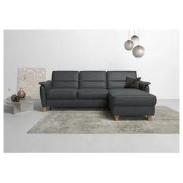 Ecksofa Home Affaire "Palmera L-Form, B: 244 cm - OTTO. Verl&auml;ssliche Qualit&auml;t.", schwarz, B:244cm H:89cm T:163cm, Luxus-Microfaser (100% Polyester);Struktur (100% Polyester);Luxus-Microfaser in Lederoptik (100% Polyester), Sofas, Ecksofa, optional Bettfunktion & Bettkasten, Federkern