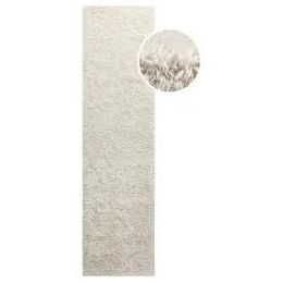 Hochflor-Teppich HOMIE LIVING "Matteo HL-0961", beige (beige, beige), B:80cm H:50mm L:400cm, Polyester, Teppiche, 100% recyceltem PET, Langflor, Shaggy, Wohnzimmer
