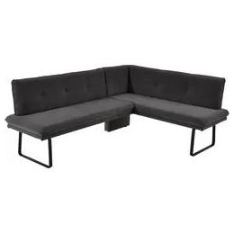 K+w Komfort & Wohnen Eckbank K+W KOMFORT & WOHNEN, braun (dunkelbraun), B:207cm H:87cm T:157cm, Sitzb&auml;nke, Eckbank, Polstereckbank in Spitzkissenoptik, Sitz und R&uuml;cken gesteppt