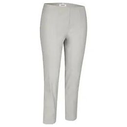 Stoffhose KjBRAND "Susie XS Ankle Bengaline", Damen, Gr. 50, N-Gr, silber (silberfarben, grau), Web, Obermaterial: 80% Viskose, 17% Polyamid, 3% Elasthan, skinny fit kn&ouml;chellang, Hosen Stoffhose, Sommerhose mit Schlupfbund
