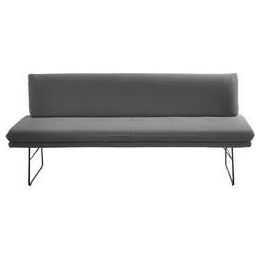 K+w Komfort & Wohnen Polsterbank K+W KOMFORT & WOHNEN, grau, B:195cm H:87cm T:65cm, Sitzb&auml;nke, Polsterbank, Spitzkissenoptik, Sitzsteppung, hoher Sitzkomfort, in 2 Gr&ouml;&szlig;en w&auml;hlbar