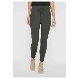 V&eacute;ro Moda Jogger Pants VERO MODA "VMEVA MR LOOSE STRING PANT GA NOOS", Damen, Gr. M (38), L&auml;nge 30, grau (peat), Web, Obermaterial: 65% Viskose (LENZINGTM ECOVEROTM), 30% Nylon, 5% Elasthan, unifarben, loose fit 7/8-L&auml;nge, Hosen, hinten mit elastischem B&uuml;ndchen