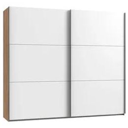 Schwebet&uuml;renschrank wimex "Level by fresh to go", wei&szlig; (plankeneichefarben, wei&szlig;), B:250cm H:216cm T:65cm, Schr&auml;nke, Schwebet&uuml;renschrank