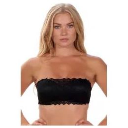 After Eden D-cup & up Bandeau-BH "ANNA", Damen, Gr. 85, Cup F, schwarz, Spitze, Obermaterial: 84% Polyamid, 16% Elasthan, AFTER EDEN D-CUP & UP, unifarben, figurbetont, BHs Bandeau-BH, abnehmbare Tr&auml;ger, mit Schale, mit B&uuml;gel, mit Spitze, feminin