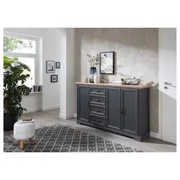 Kommode Innostyle "Jasmin", grau (graphit), B:182cm H:102cm, FSC-zertifizierter Holzwerkstoff, Holzwerkstoff, Sideboards, Kommode, Breite 182 cm