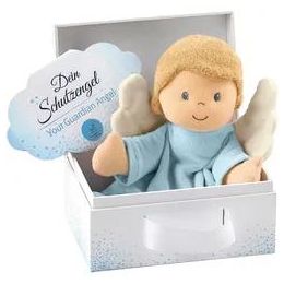 Schmusetuch Sterntaler "Schutzengel, hellblau", Baby, blau (hellblau), Softvelour, Schnuffelt&uuml;cher, mit Geschenkbox