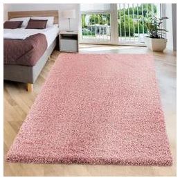 Hochflor-Teppich Sanat "LOCA" Gr. 3, rosa, B:120cm H:30mm L:170cm, Kunstfaser, Teppiche, Wohnzimmer, Langflor, Shaggy, Schlafzimmer