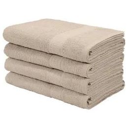 Duscht&uuml;cher OTTO HOME "Juna, als Set und Serie erh&auml;ltlich, 4 Duscht&uuml;cher, 70x140cm", beige (creme), B:70cm L:140cm, Walkfrottee, Obermaterial: 100% Baumwolle, Handt&uuml;cher, Handtuch Set, 100% Baumwolle, mit Bord&uuml;re, Uni-Farben, weich