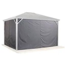 Pavillonseitenteil Sojag "Verona 10x10", grau, Polyester, Pavillonseitenteile
