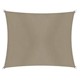 Sonnensegel Windhager "Cannes Rechteck", grau (taupe), B:400cm T:500cm, Polyester, Sonnensegel, 4x5m, taupe